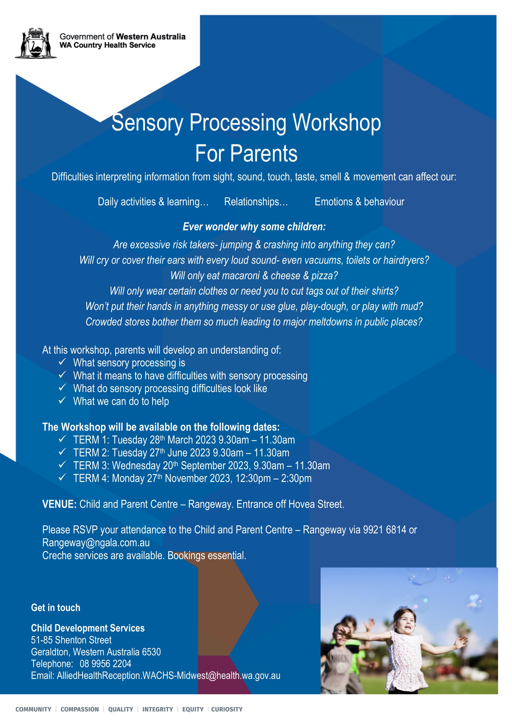 Sensory Processing Workshop (flyer) 2023 updated | Rangeway